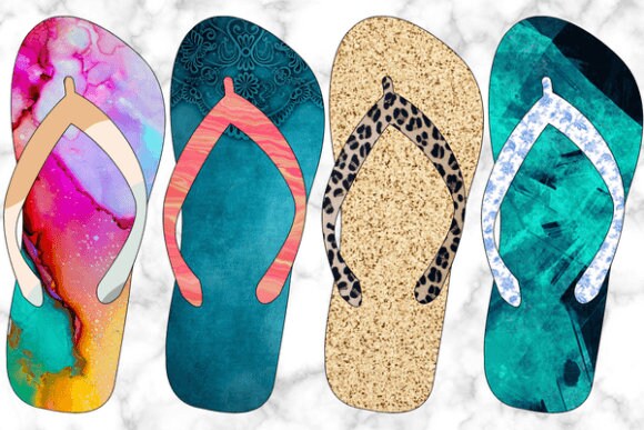 Flip Flop Canva Frame | Drag and Drop - Etsy