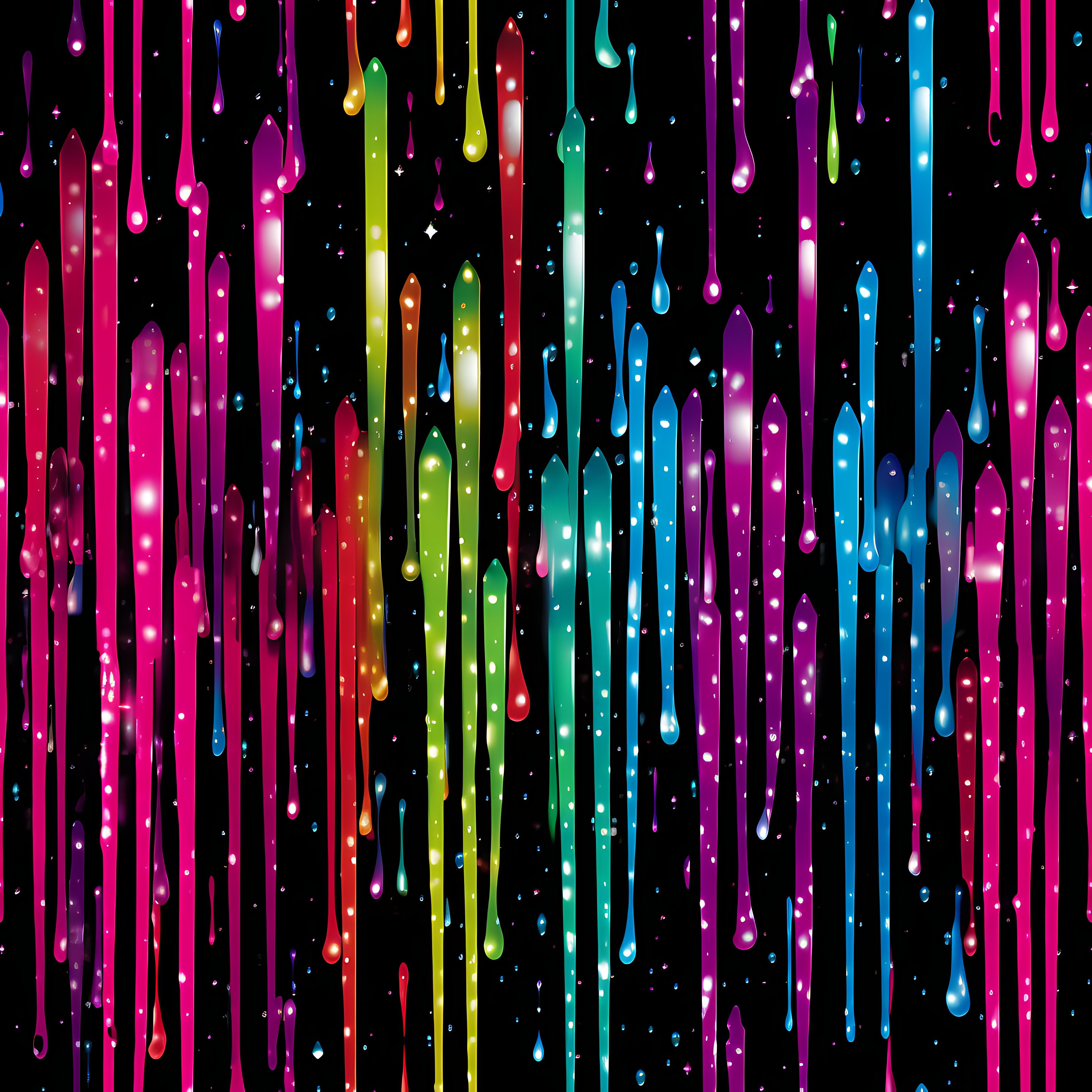 Neon Paint Drip Digital Paper 11 Different Images - Etsy