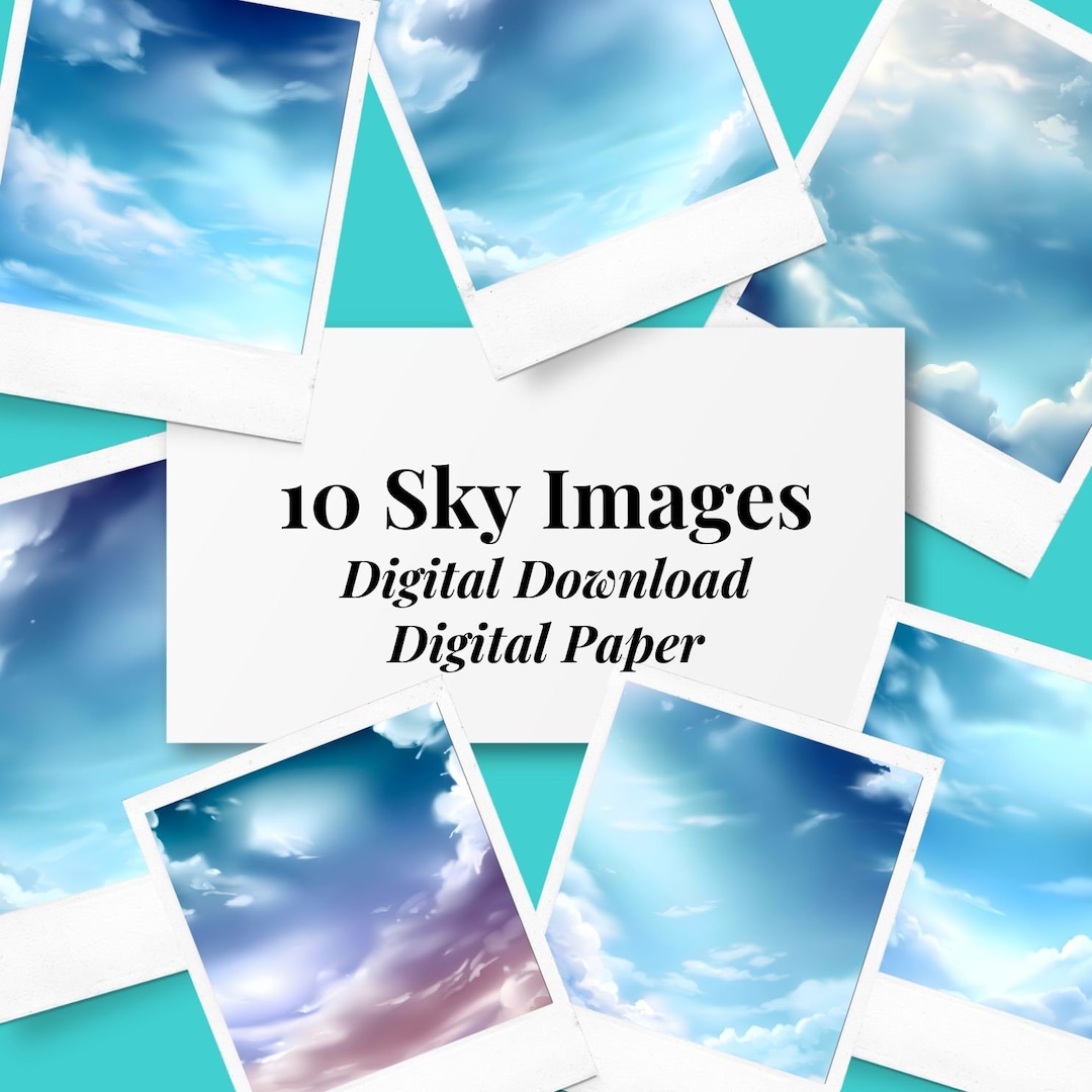Digital Sky Backgrounds - Set of 10 High-resolution Images for Instant ...