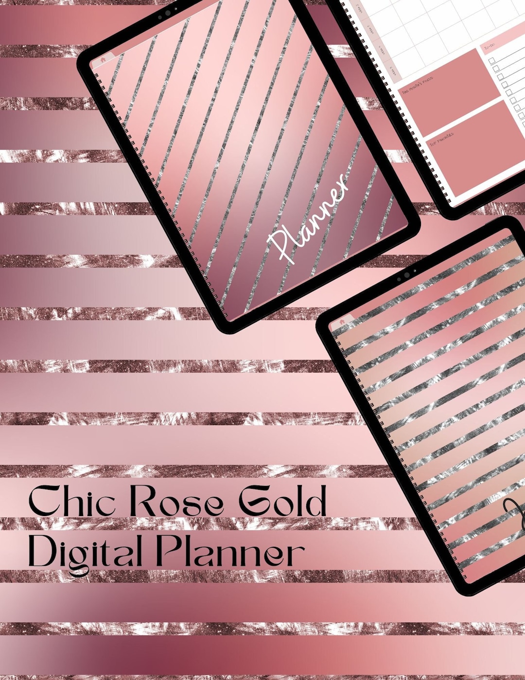 That Girl 2025 Rose Gold Digital Planner - Chic & Functional Organizing ...