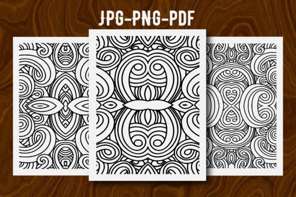 10 Page Printable Pattern Coloring Pages Book - Ideal for KDP or ...