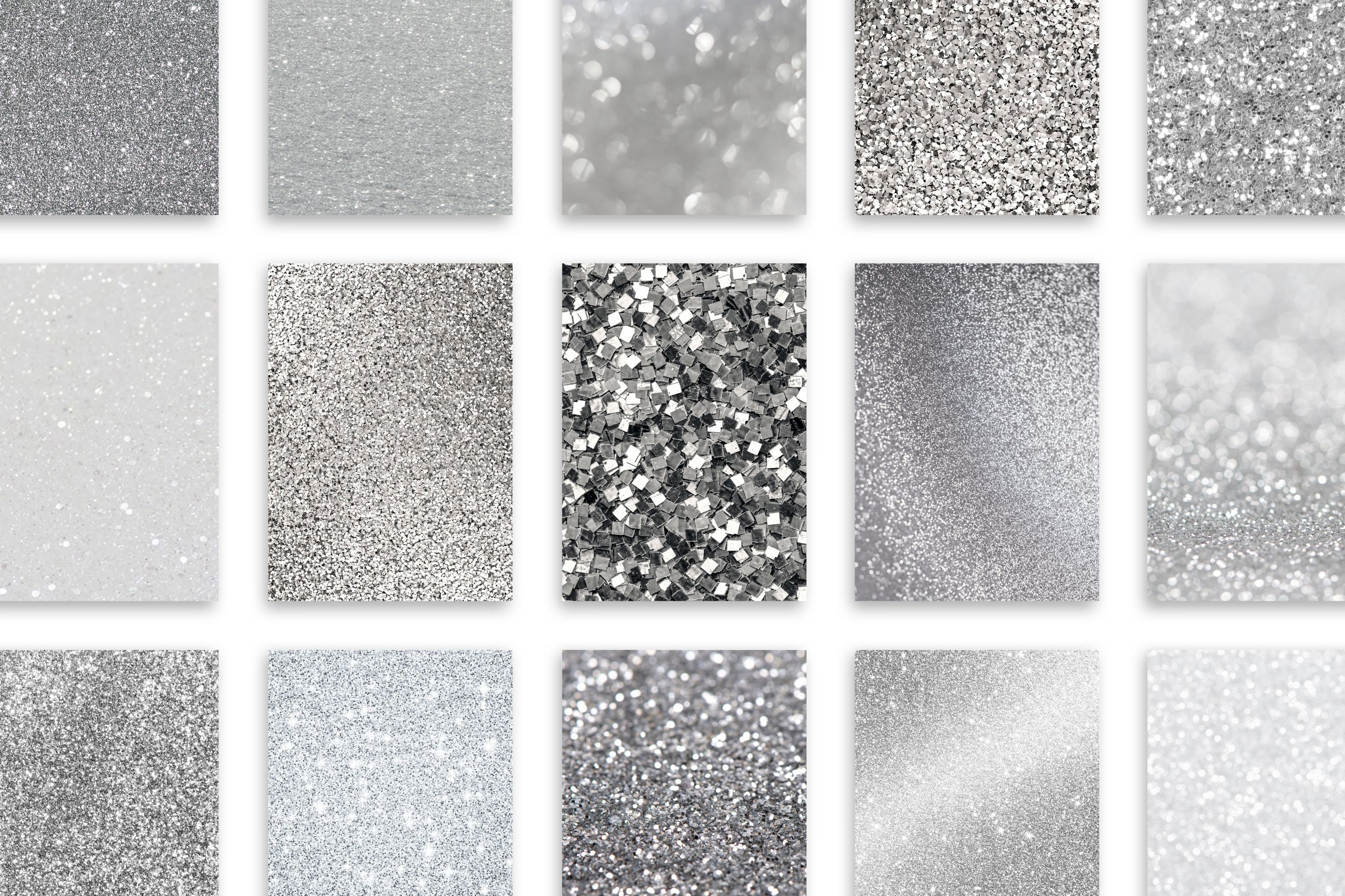 20 Pack Silver Glitter Digital Paper - Etsy