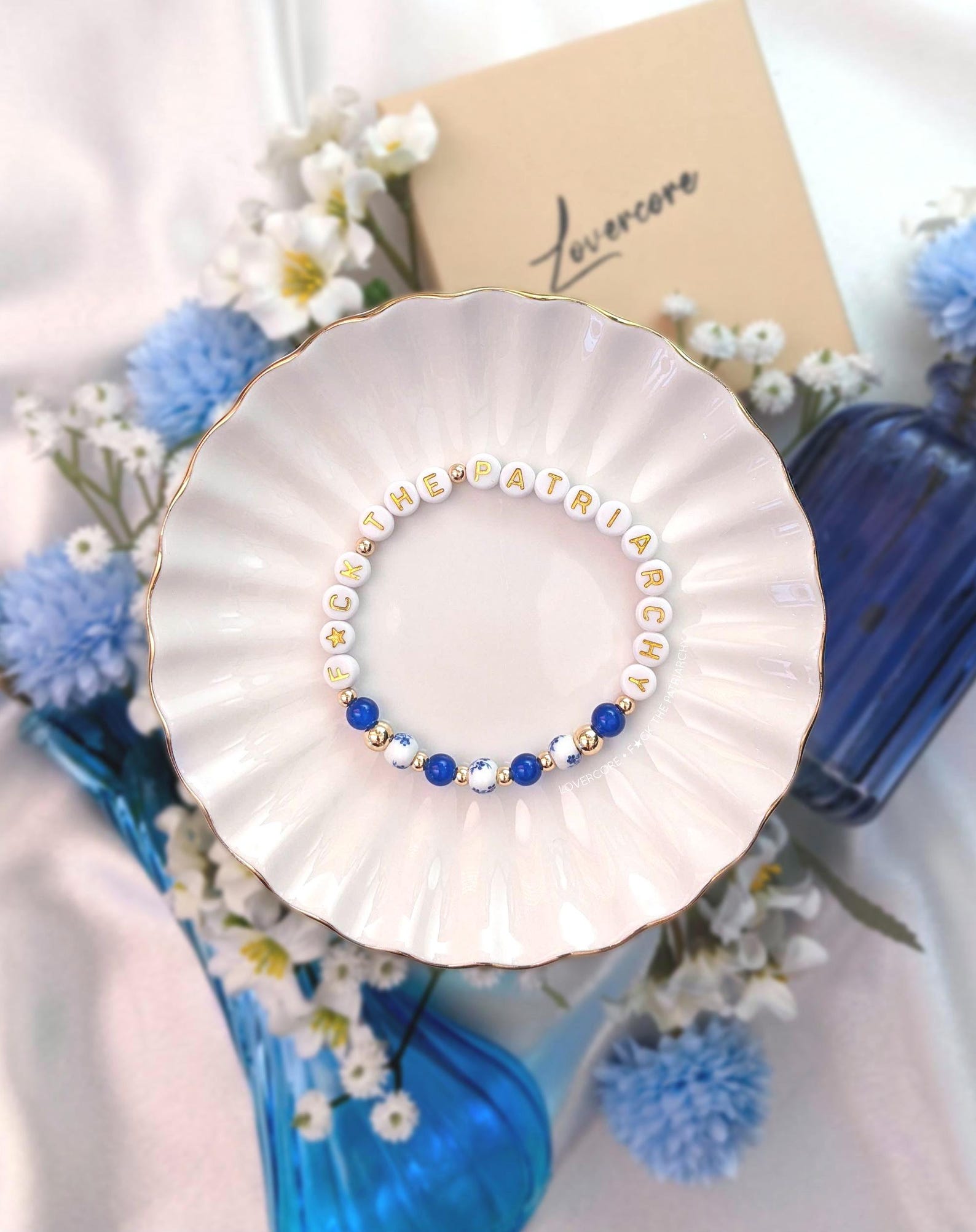 F*ck the Patriarchy | Vote Blue | Beaded Friendship Bracelet | Feminist ...