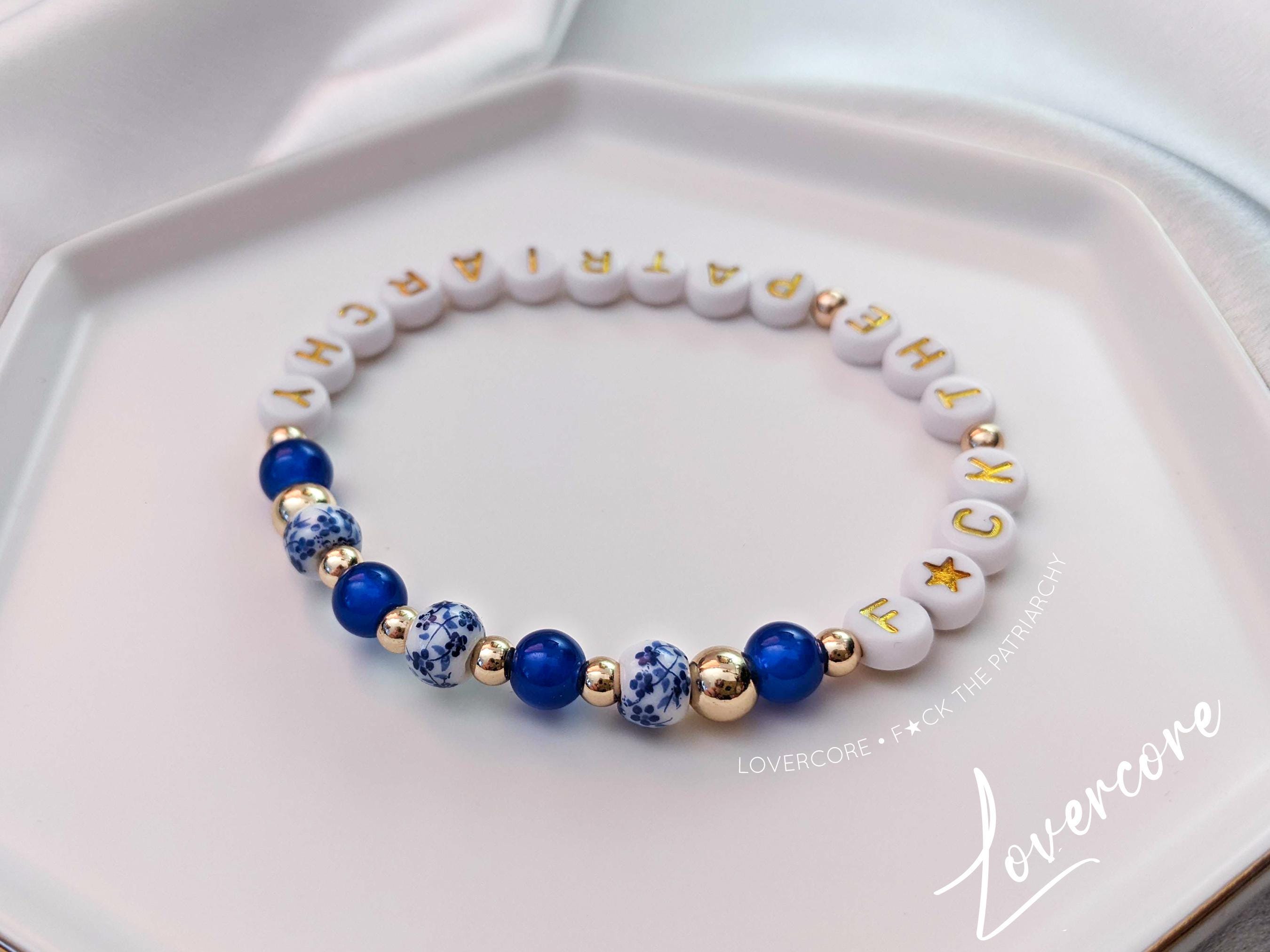 F*ck the Patriarchy | Vote Blue | Beaded Friendship Bracelet | Feminist ...