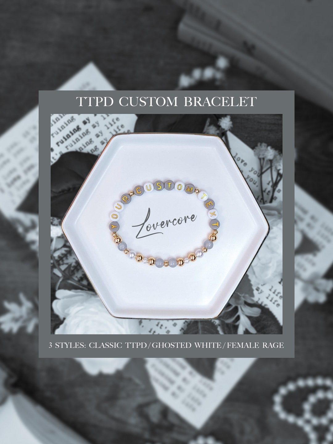 Custom Friendship Bracelet: TTPD Swiftie Inspired Beaded Friendship ...