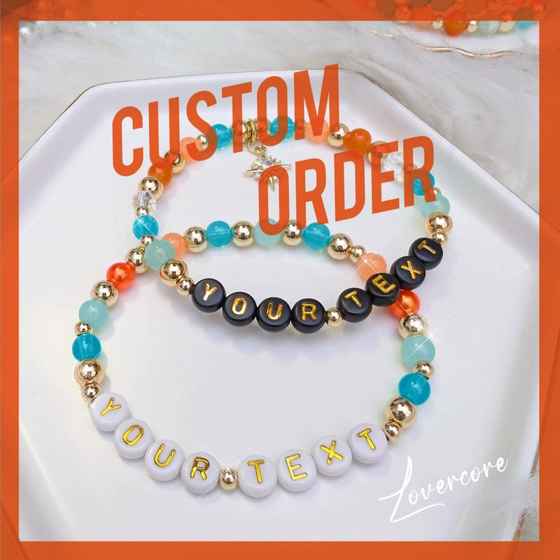 Orange 14k Bracelet - Etsy