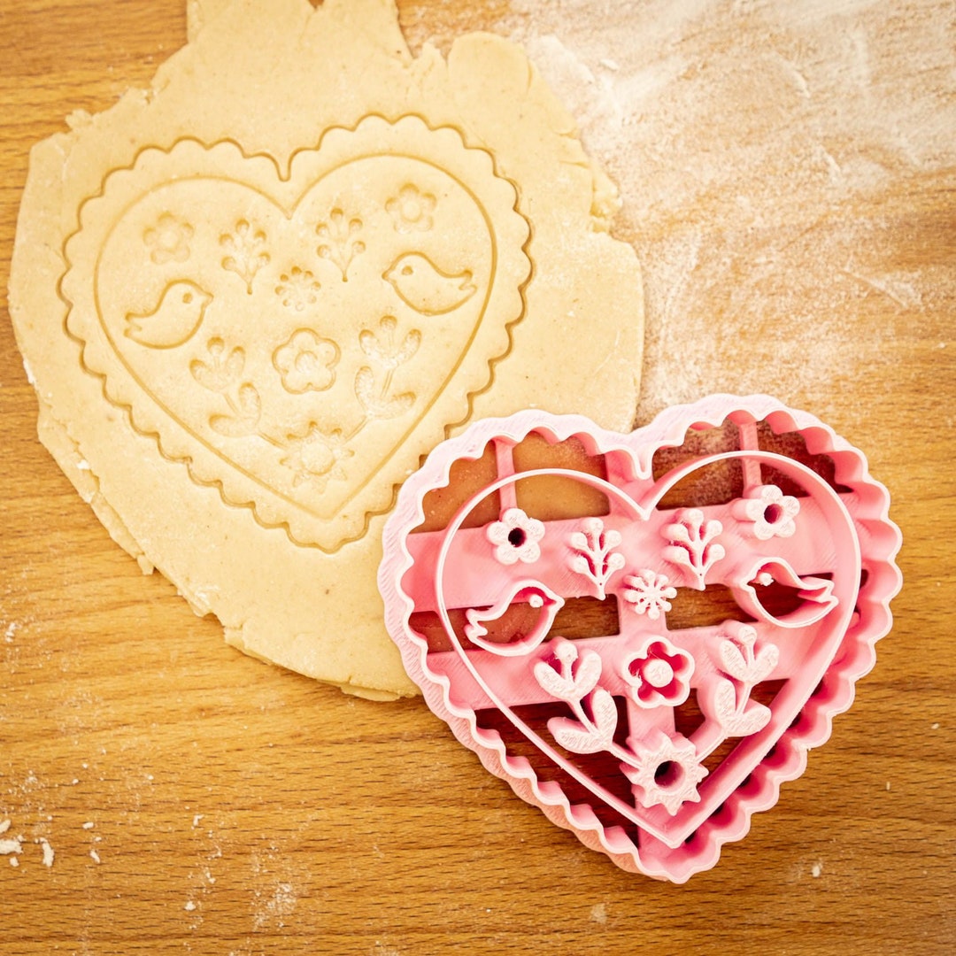 Cookie Cutter Folk Heart 5 - Etsy