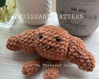 Croissant Crochet PATTERN, English PDF, Crochet Food, Plushie ...