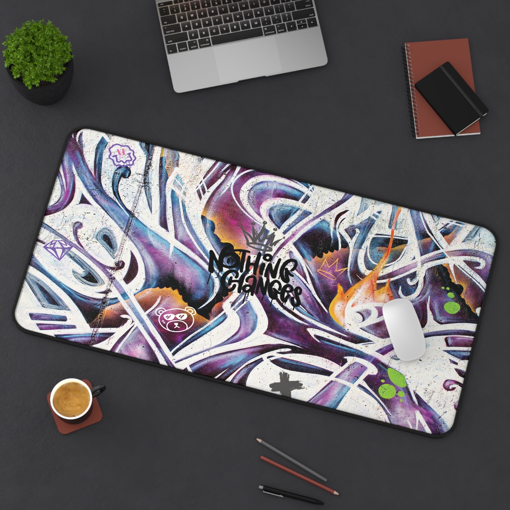 Colorful Graffiti Desk Matgraffiti Mouse Padgraffiti Desk - Etsy