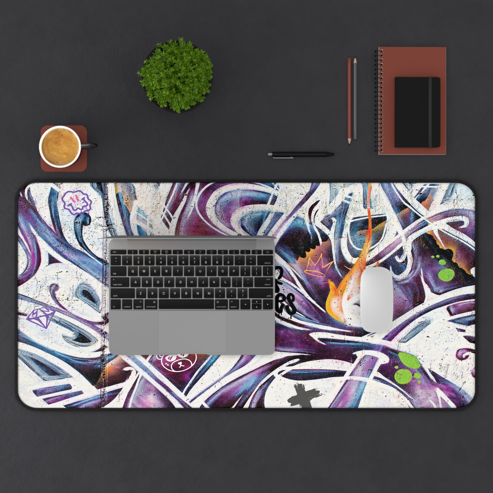 Colorful Graffiti Desk Matgraffiti Mouse Padgraffiti Desk - Etsy