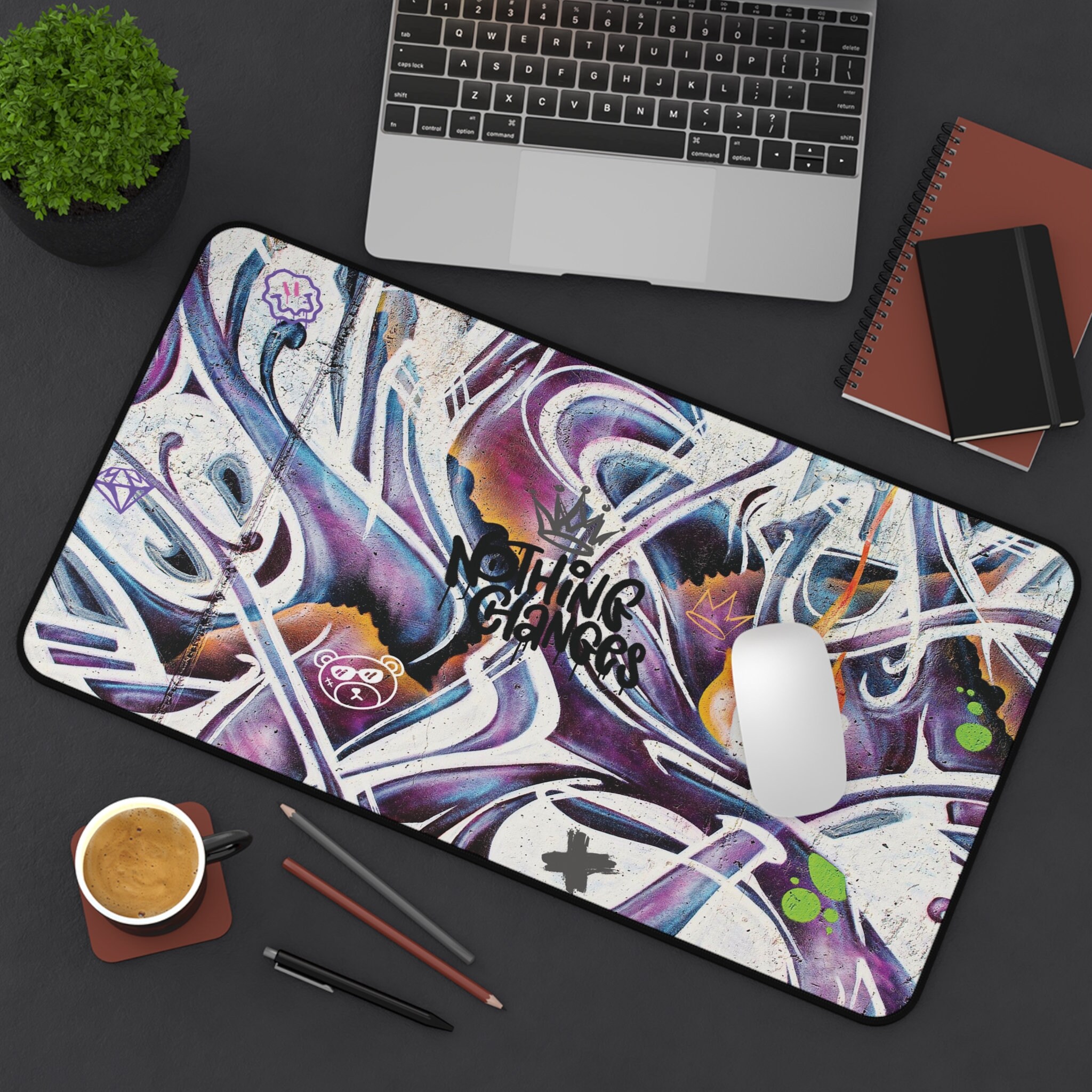 Colorful Graffiti Desk Matgraffiti Mouse Padgraffiti Desk - Etsy