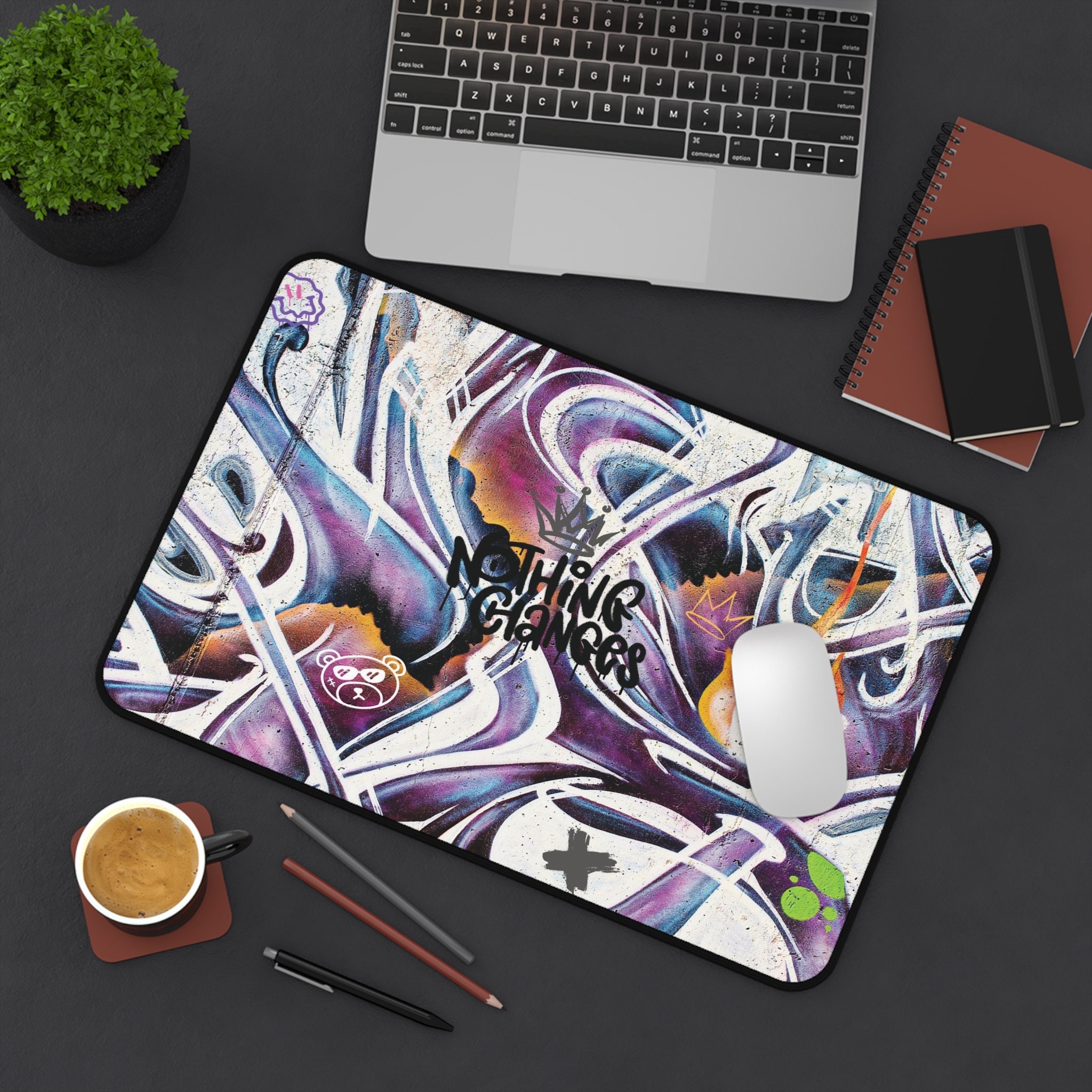 Colorful Graffiti Desk Matgraffiti Mouse Padgraffiti Desk - Etsy