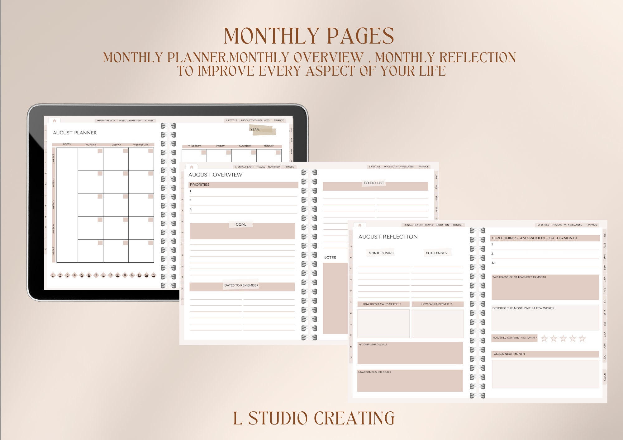 ADHD Digital Planner Undated Digital Planner ADHD Planner - Etsy