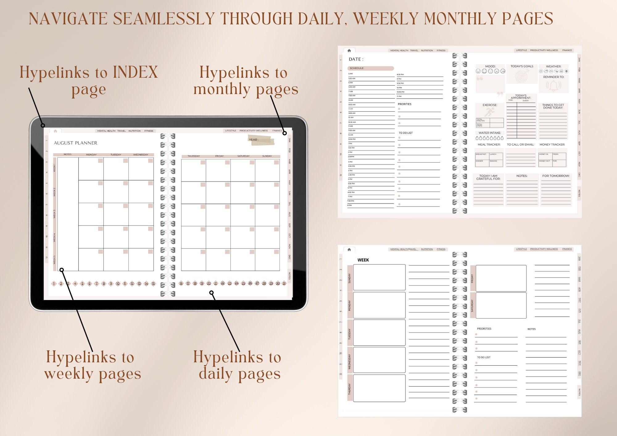 ADHD Digital Planner Undated Digital Planner ADHD Planner - Etsy