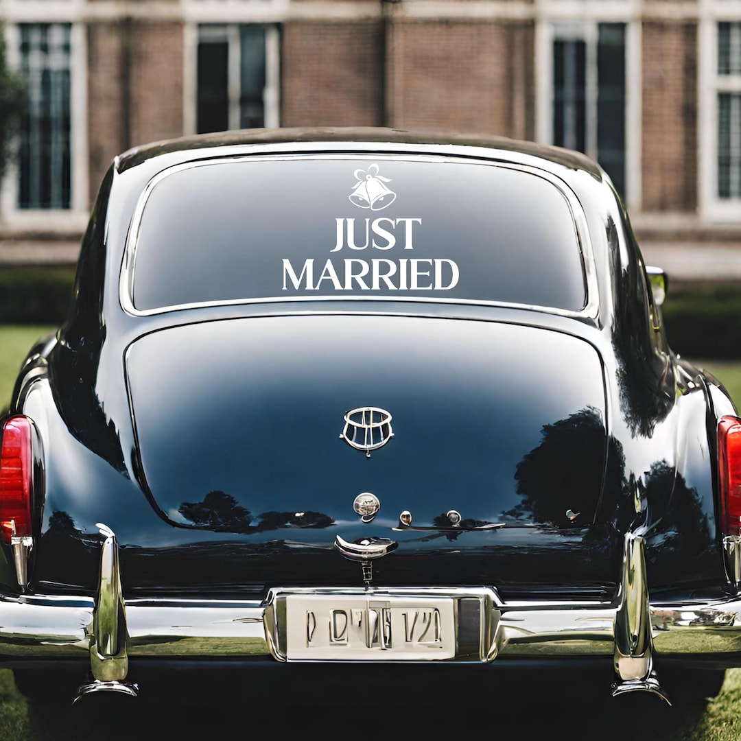Just Married Car Sign - Just Married Sign for Car - Just Married Car ...