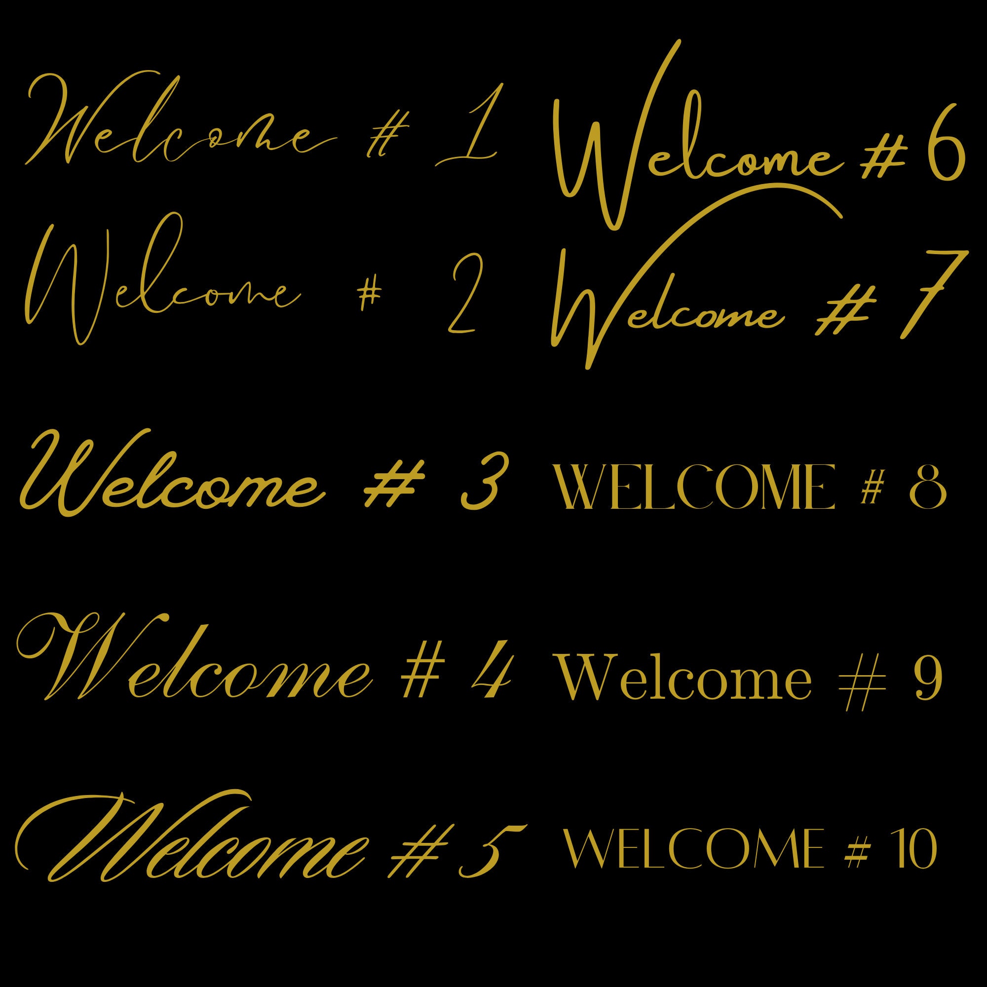 Elegant Welcome Vinyl Decal for Wedding Celebrations Welcome Sign ...