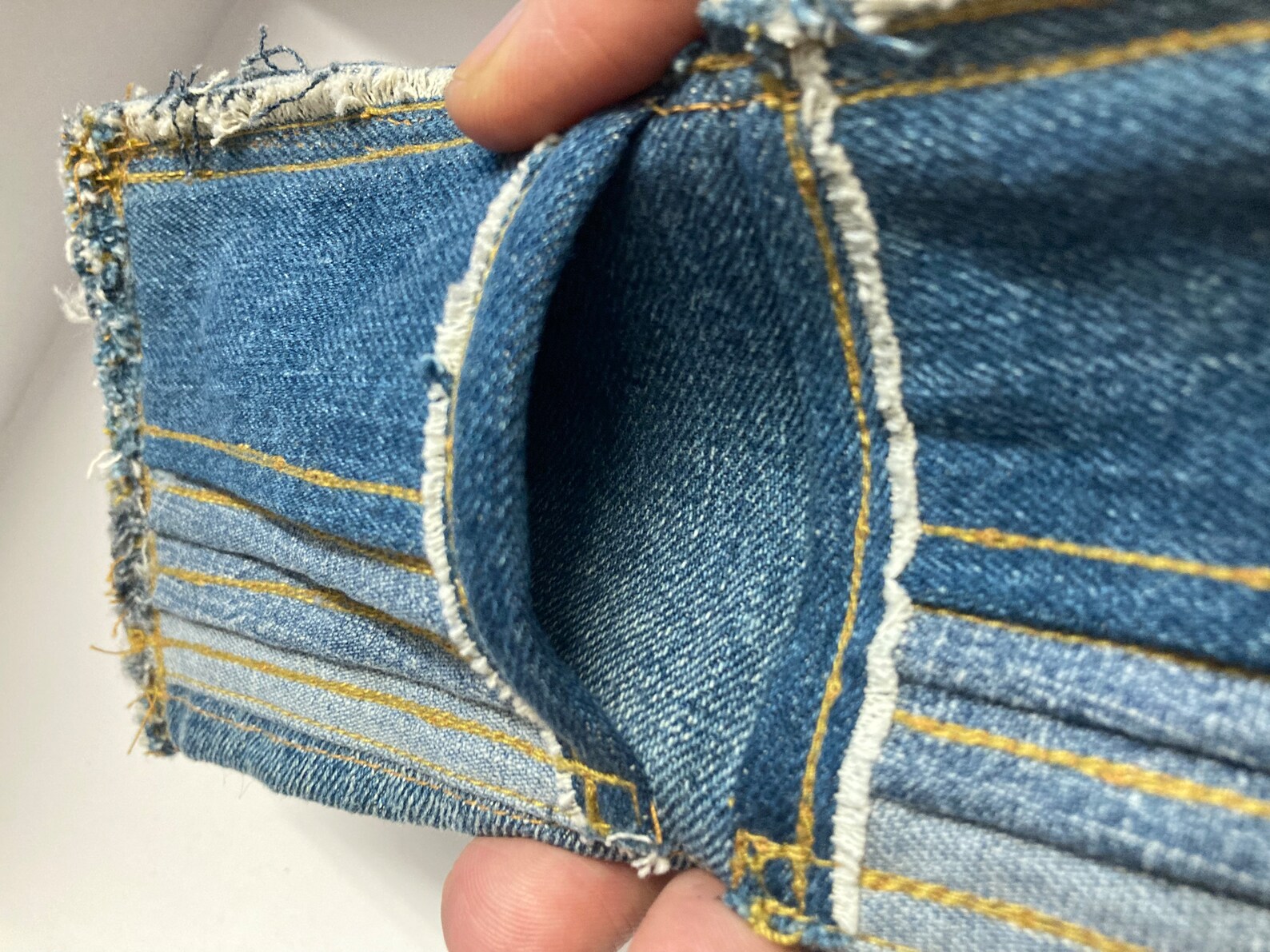 One of a Kind Recycle Leather/denim Funky Wallet Made in New York - Etsy