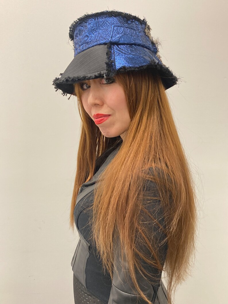 Silk Brocade Fedora/bucket Deconstructed Hat - Avante Garde One of a ...