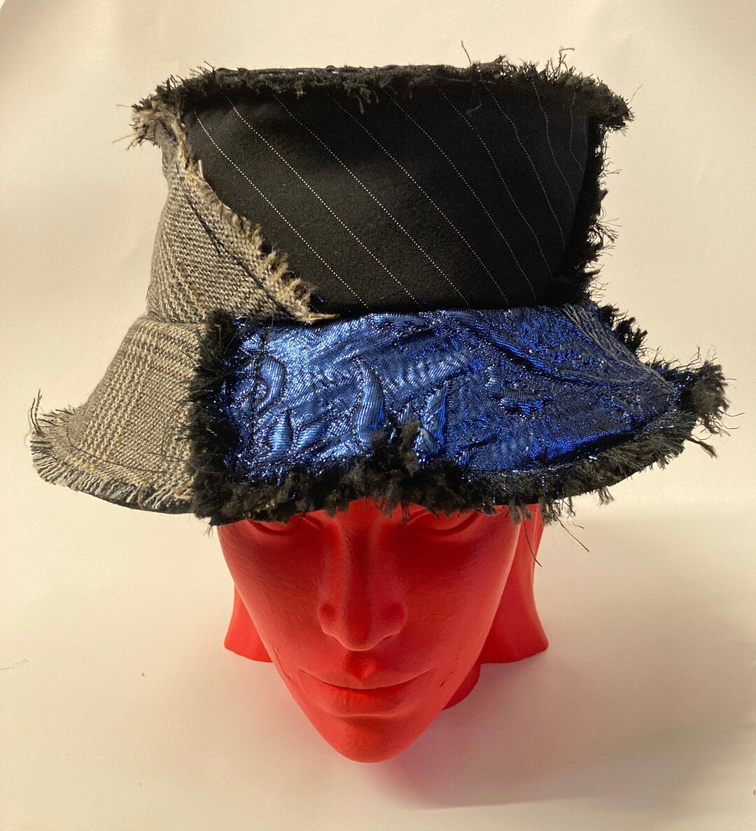 Silk Brocade Fedora/bucket Deconstructed Hat Avante Garde One of a Kind ...