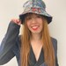 I LOVE NY Denim Fedora/bucket Deconstructed Hat Avante Garde One of a ...