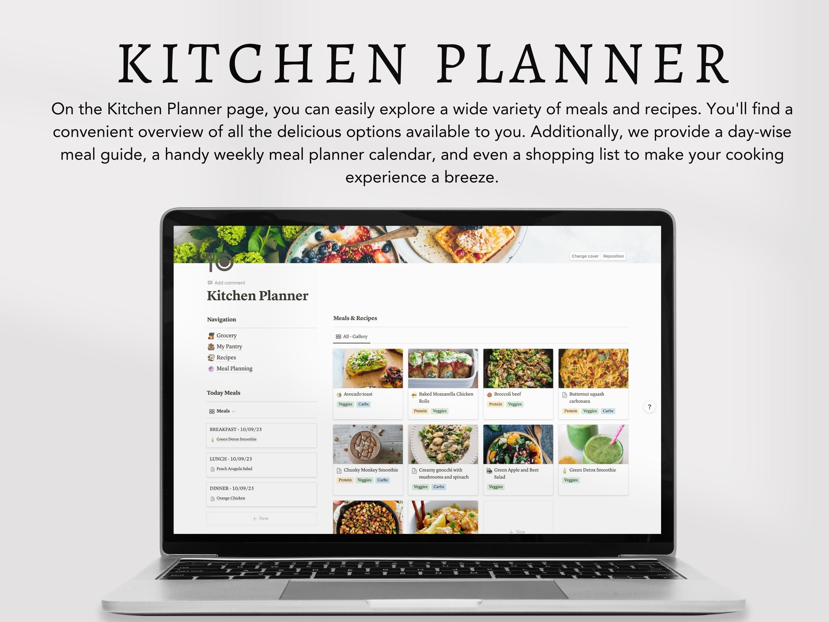 PLR Kitchen Planner Notion Template Meal Planner Recipe - Etsy Canada
