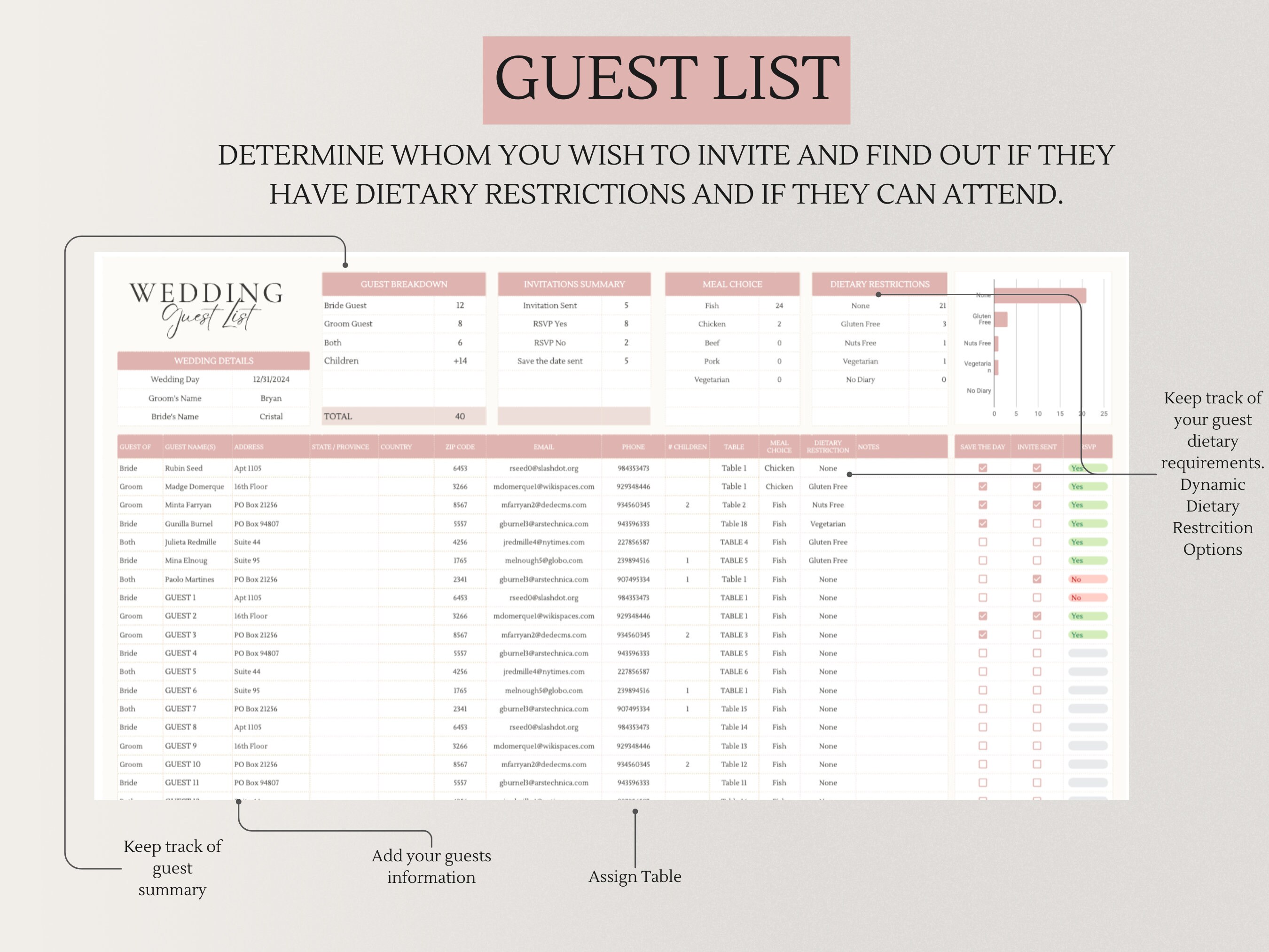 PLR Wedding Planning Spreadsheet, Budget Tracker, Event Organizer, Planning Spreadsheet, Wedding ...