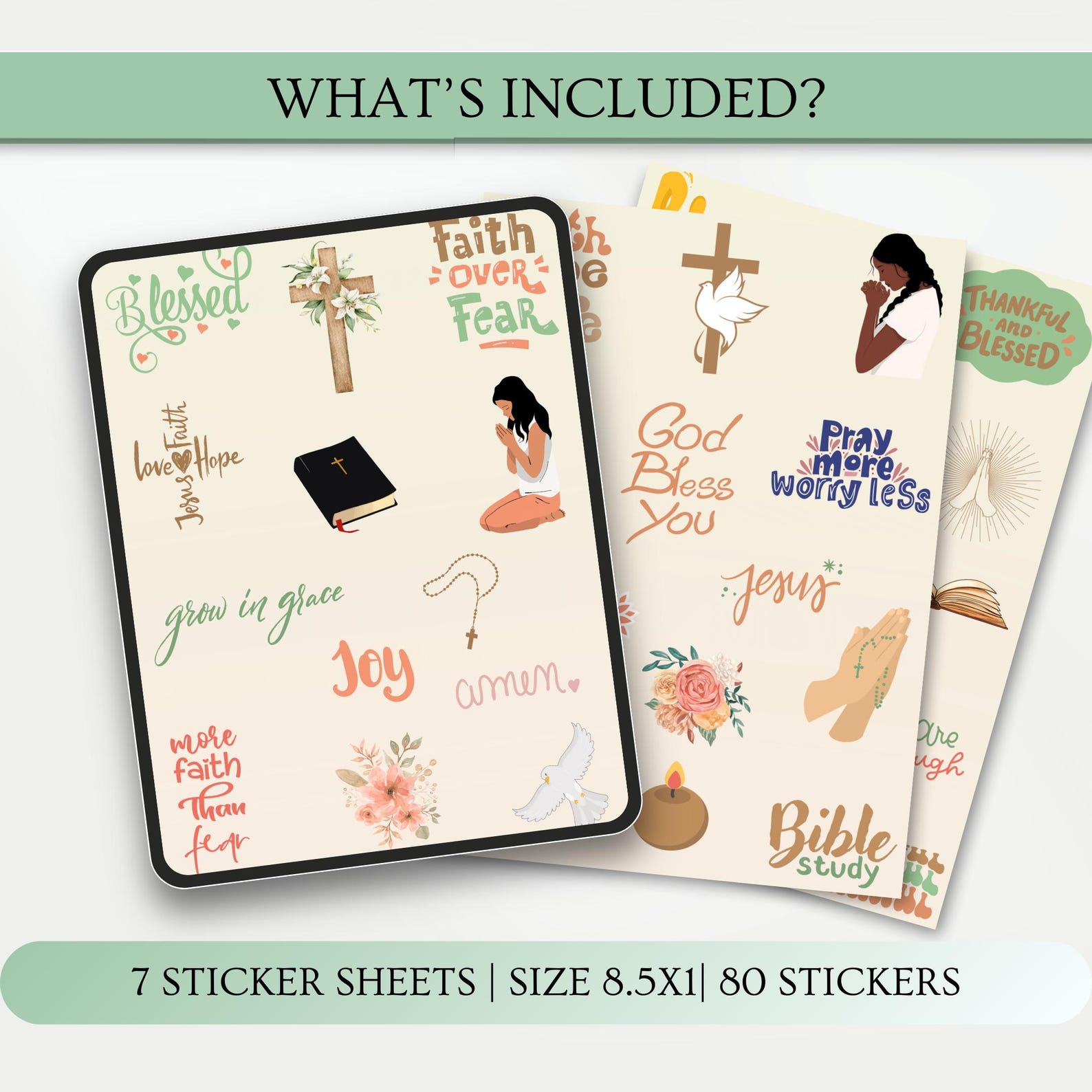 Faith Digital Planner Stickers: Prayer Goodnotes Stickers (PLR) - Etsy