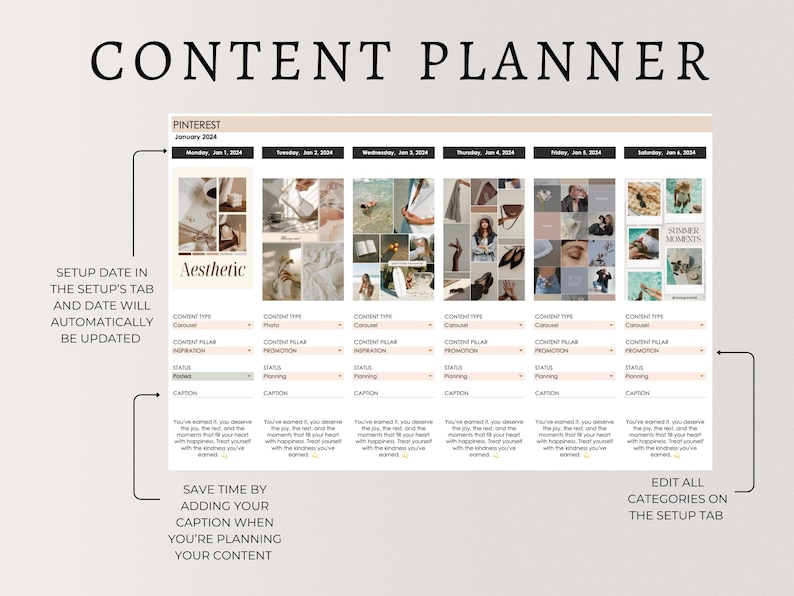 PLR Social Media Content Calendar: Google Sheets Planner (commercial ...