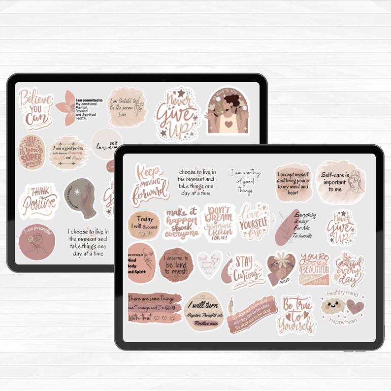 PLR Daily Affirmation Stickers, Digital Planner Stickers Affirmation ...