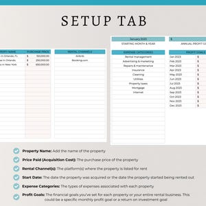 Multi-property Rental Tracker Spreadsheet: Airbnb Profit & Loss (PLR ...