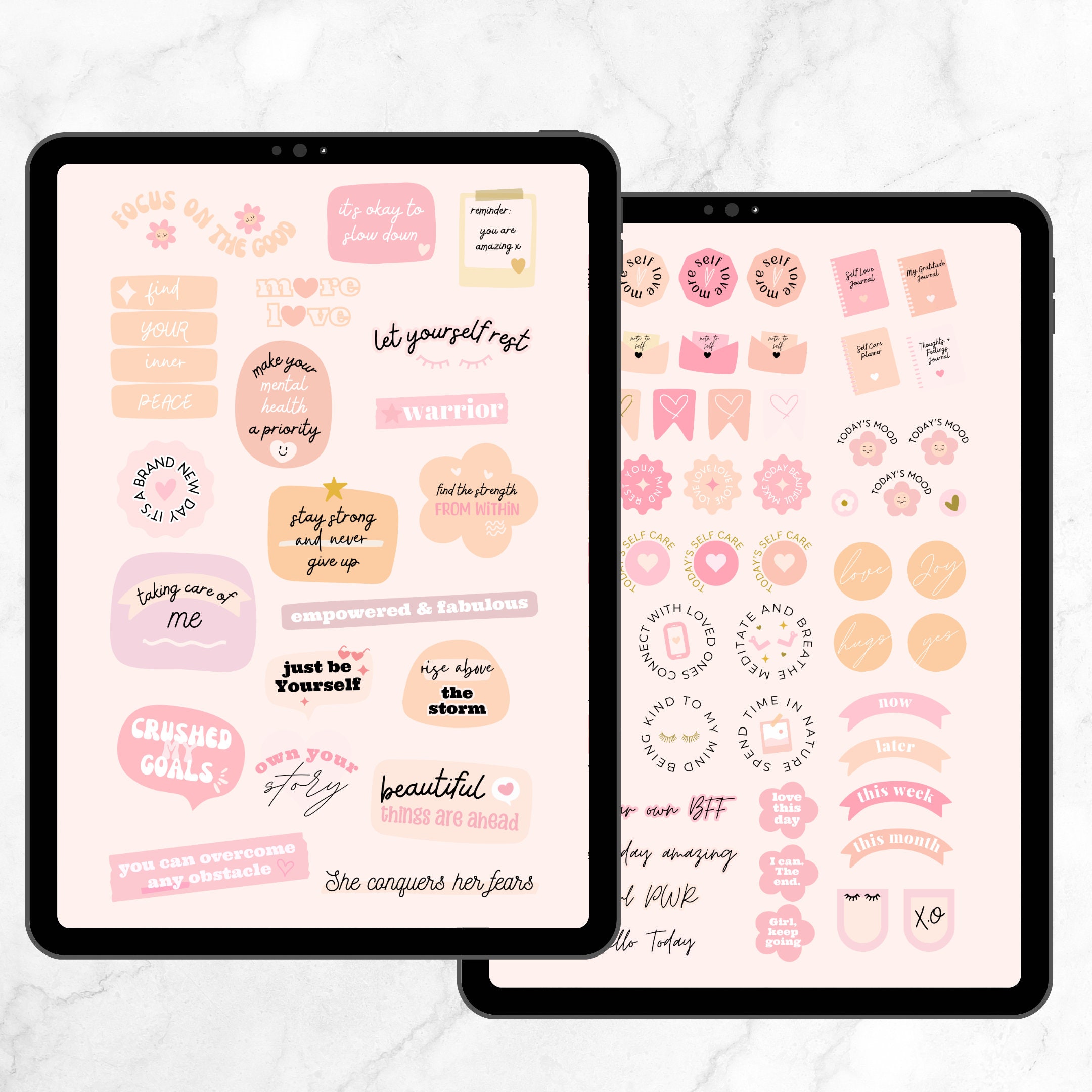 PLR Mental Health Stickers, Journal Stickers, Anxiety Stress Relief ...