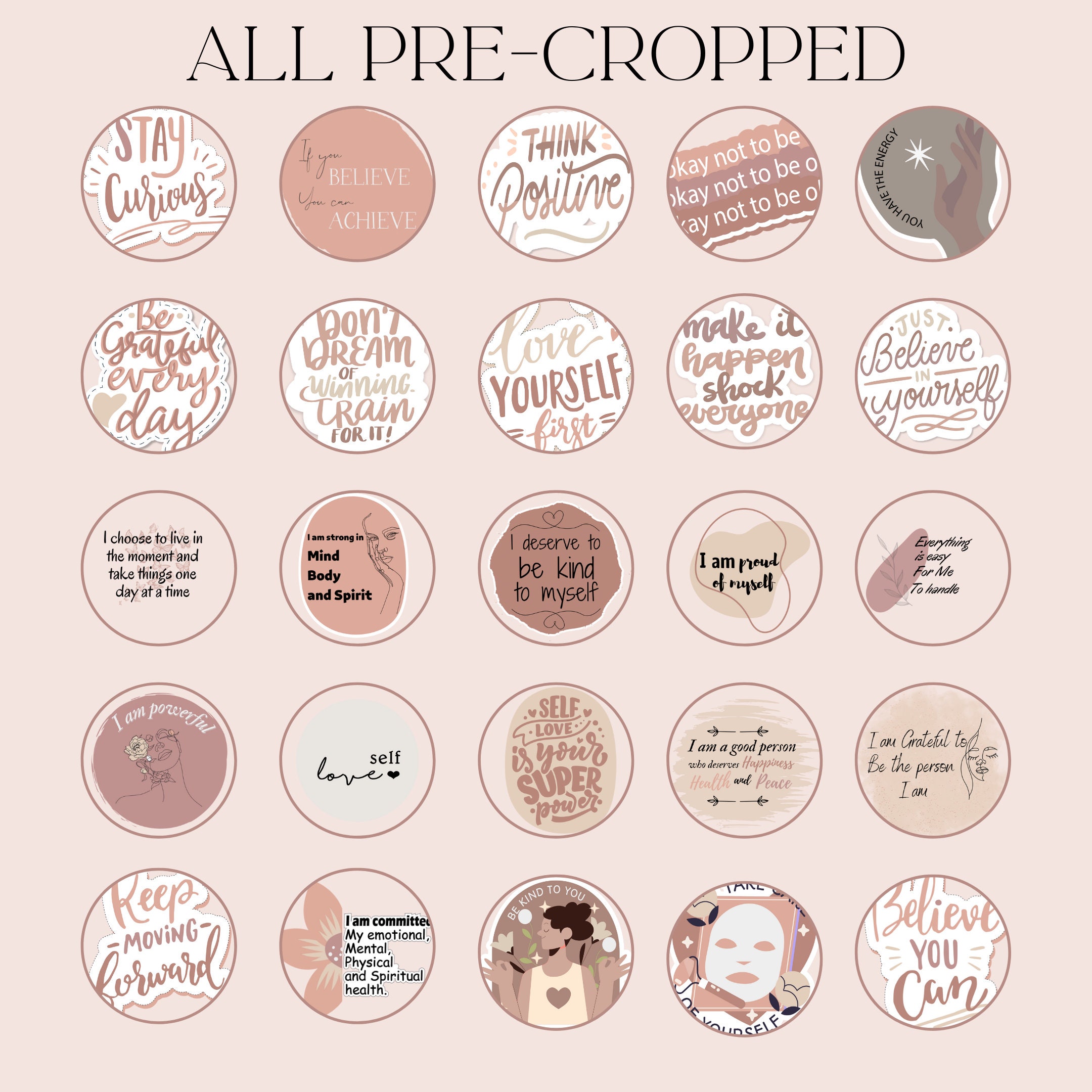 PLR Daily Affirmation Stickers, Digital Planner Stickers Affirmation ...