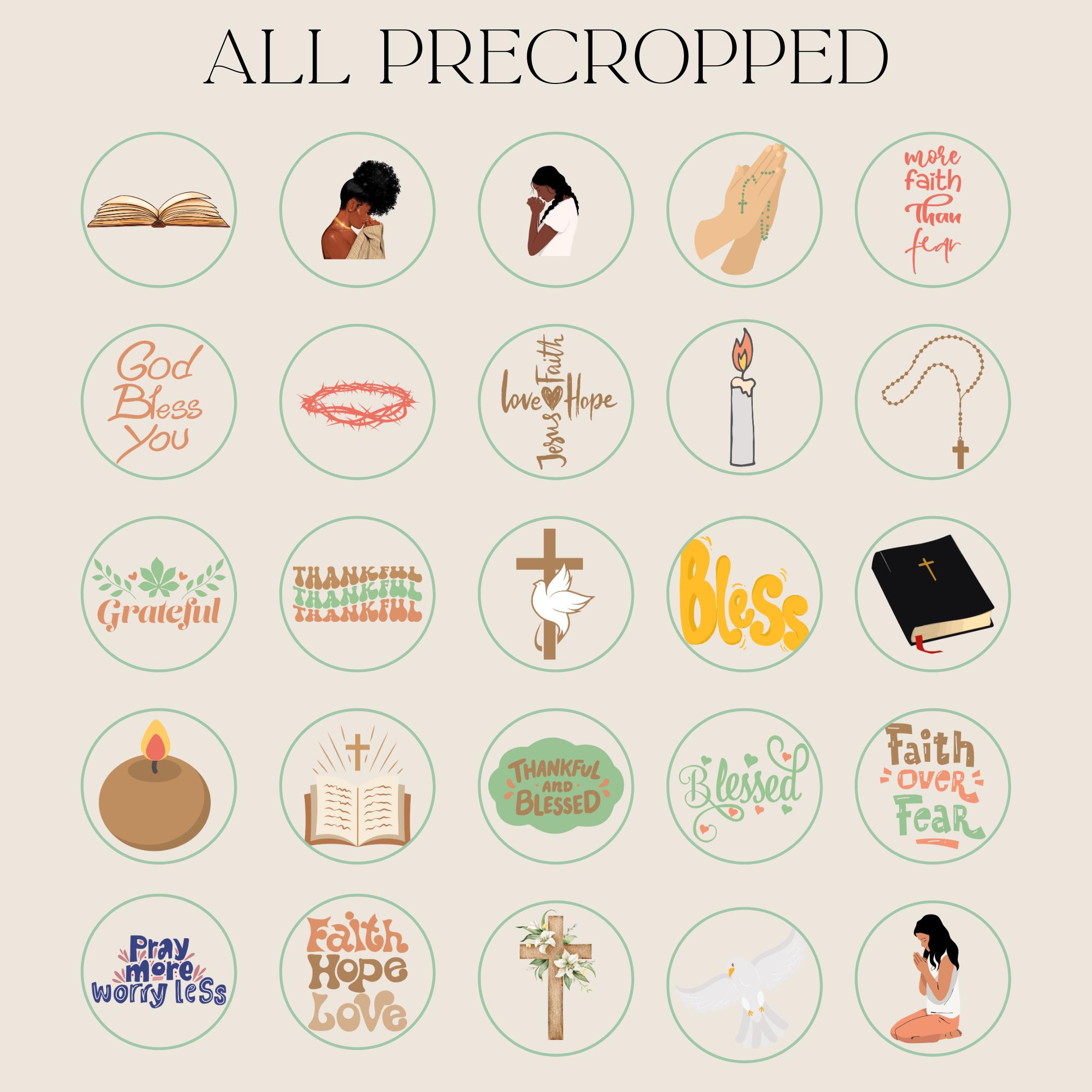 PLR Faith Digital Planner Stickers, Digital Sticker Book, Goodnotes ...