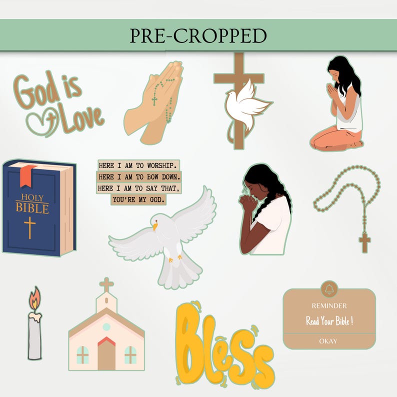 Faith Digital Planner Stickers: Prayer Goodnotes Stickers (PLR) - Etsy