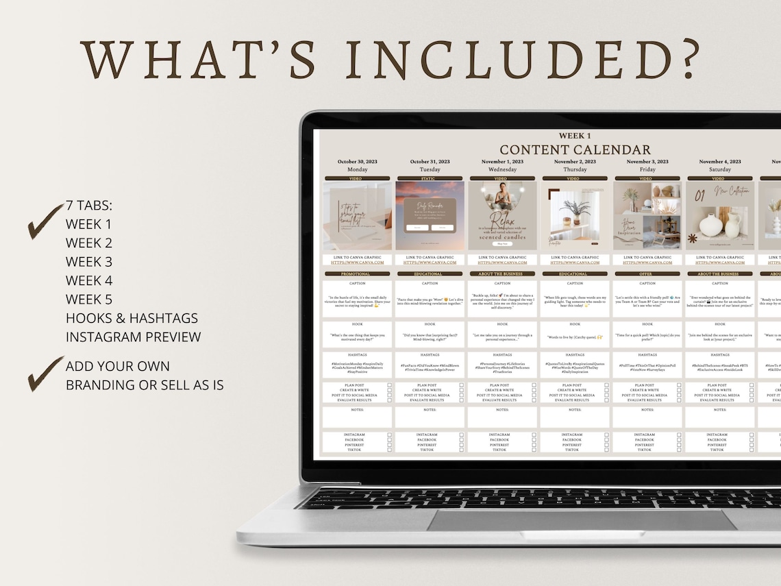 PLR Social Media Content Calendar: Google Sheets Planner (commercial ...