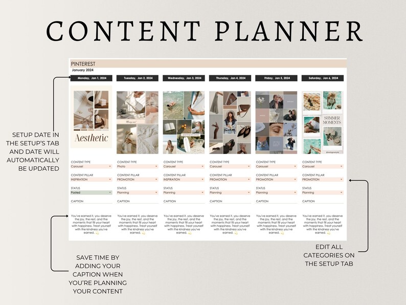 PLR Social Media Content, Calendar Google Sheets, Digital Content ...