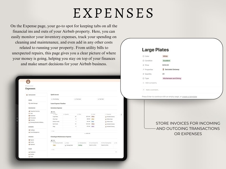 Airbnb Manager Notion Template: Vacation Rental Tracker (PLR) - Etsy