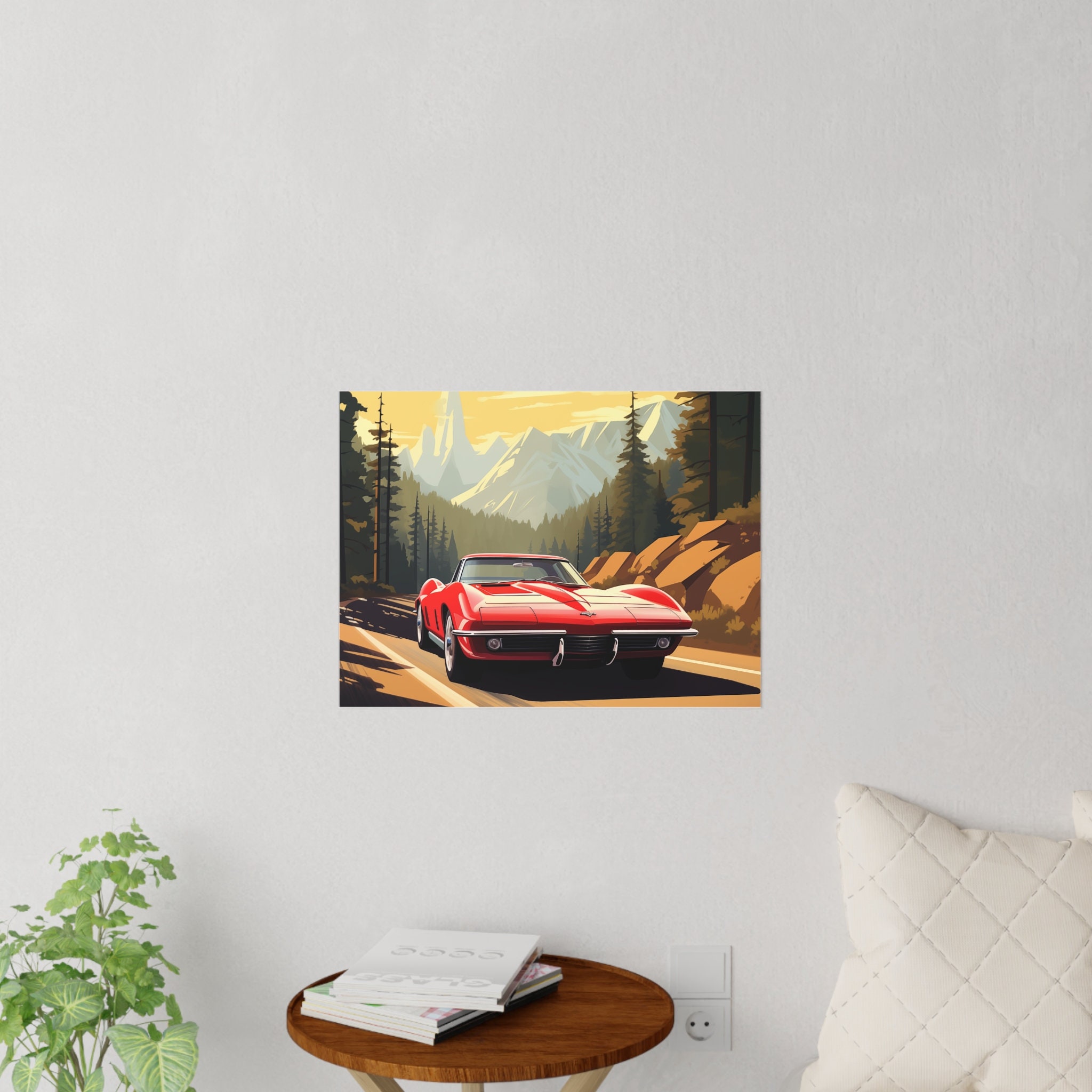 Classic Corvette Wall Decal Bedroom Wall Decor Removable - Etsy