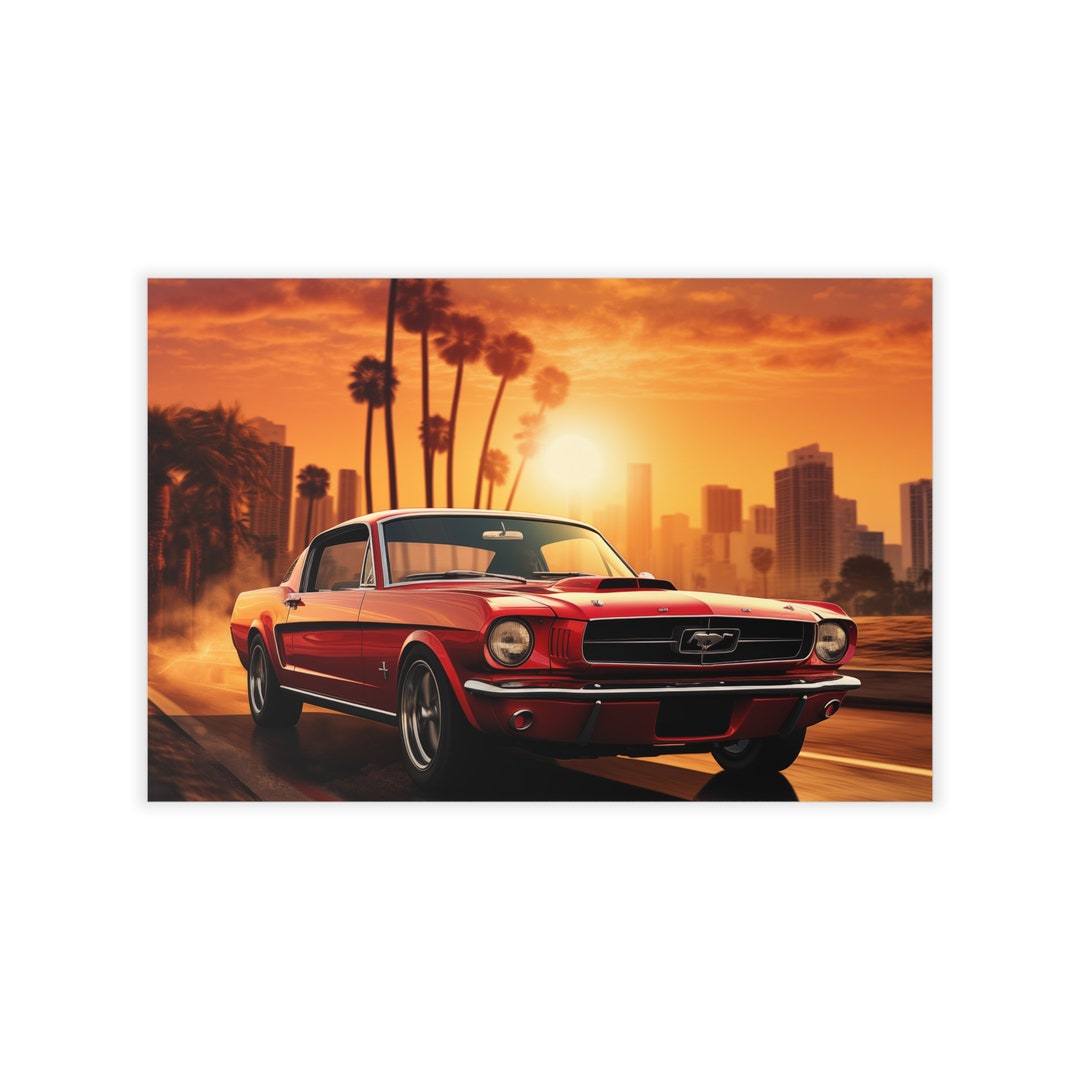 Classic Mustang Wall Decal Bedroom Wall Decor Removable Wall Sticker ...