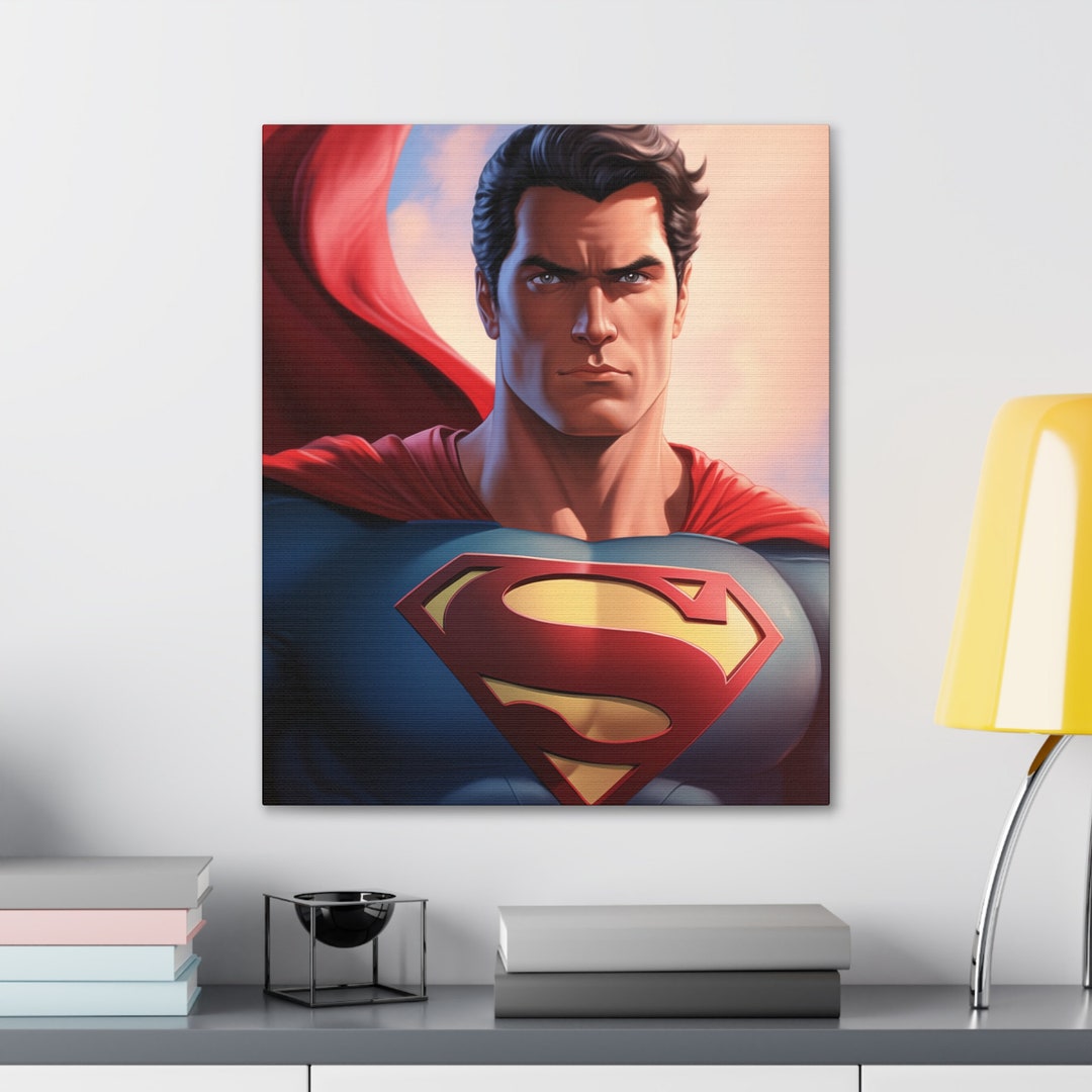 Superman Canvas DC Wall Art Superhero Print on Canvas Gifts for Him ...