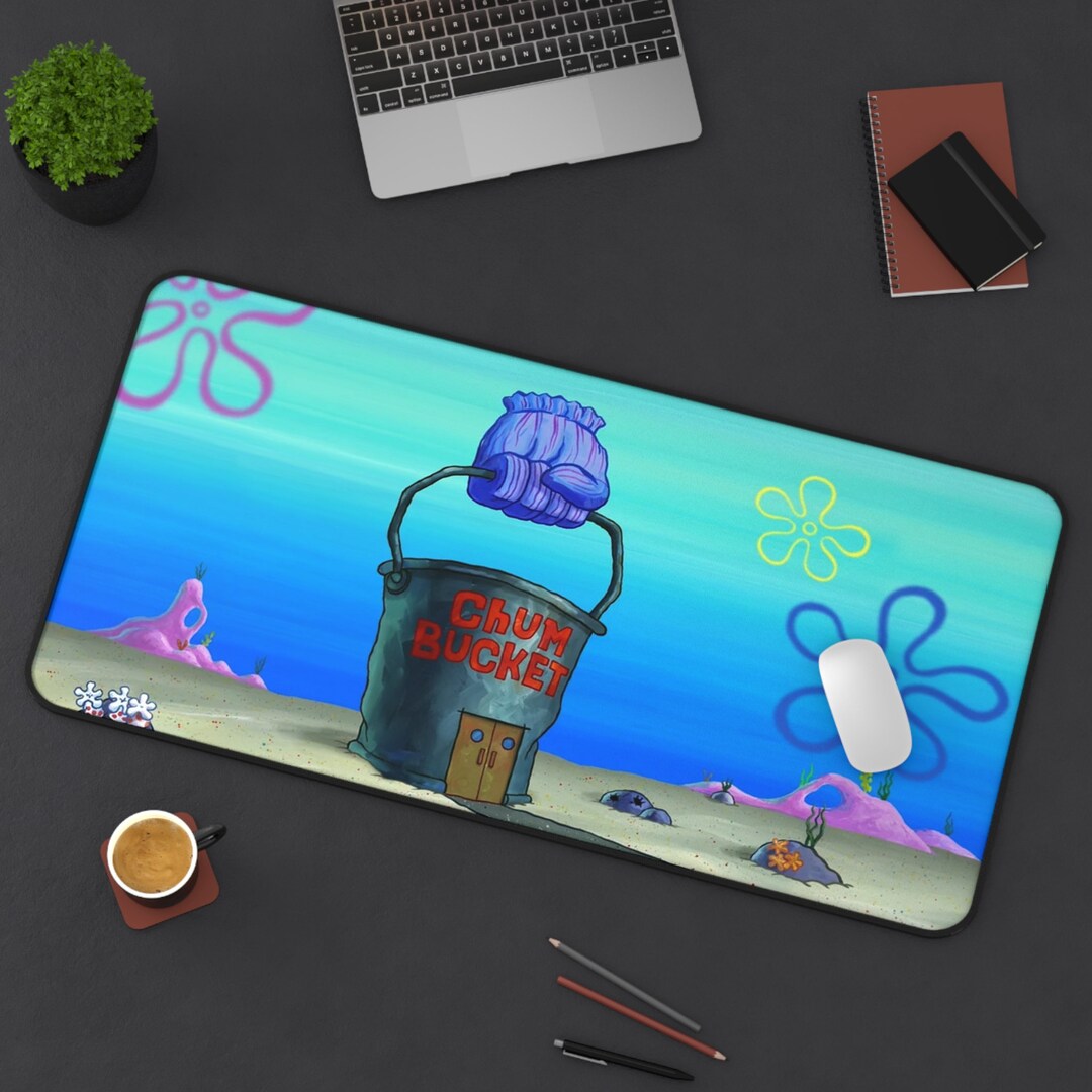 Chum Bucket Desk Mat Gaming Mousepad Gifts for Him Work From Home ...