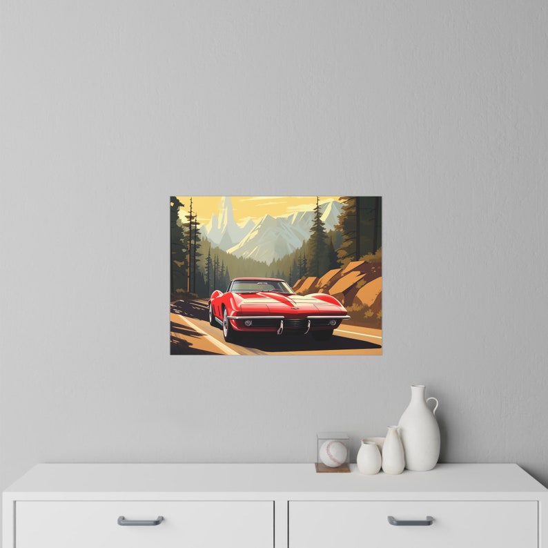 Classic Corvette Wall Decal Bedroom Wall Decor Removable - Etsy