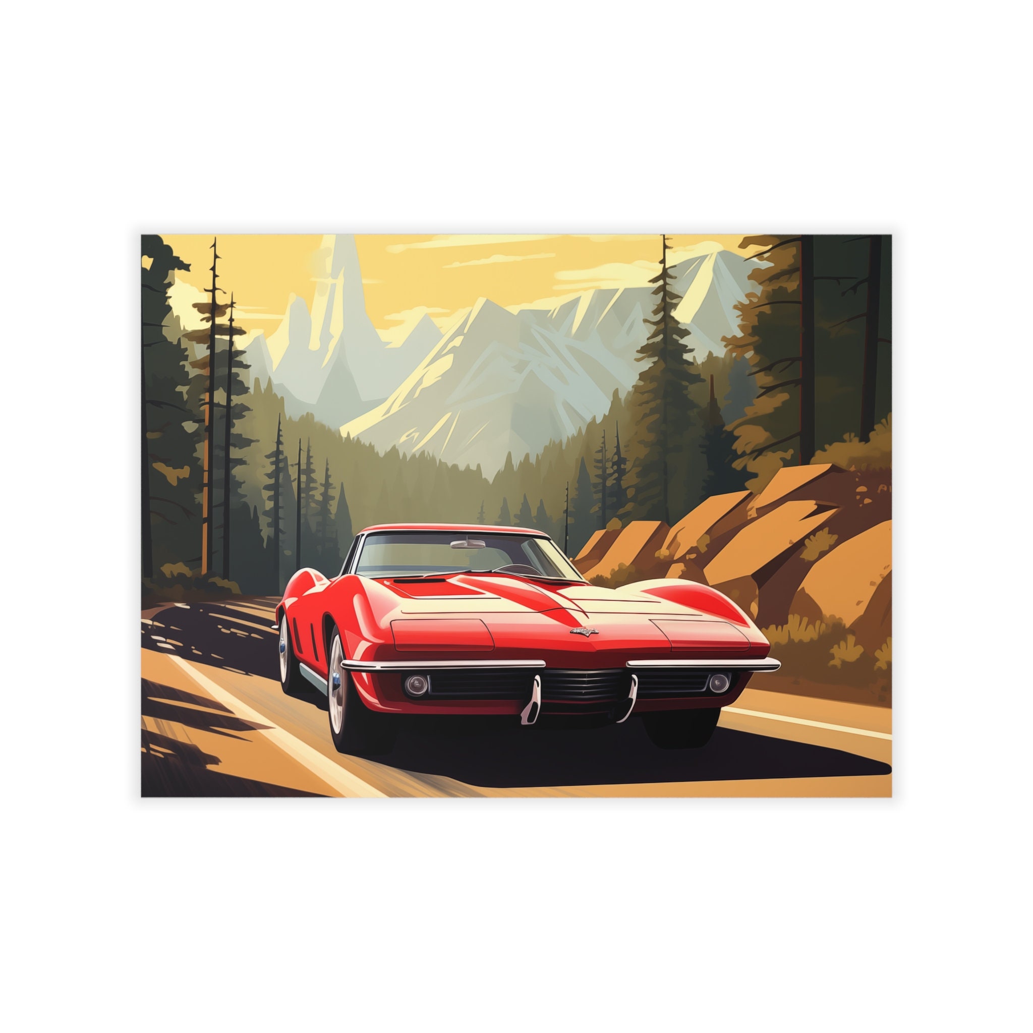 Classic Corvette Wall Decal Bedroom Wall Decor Removable - Etsy