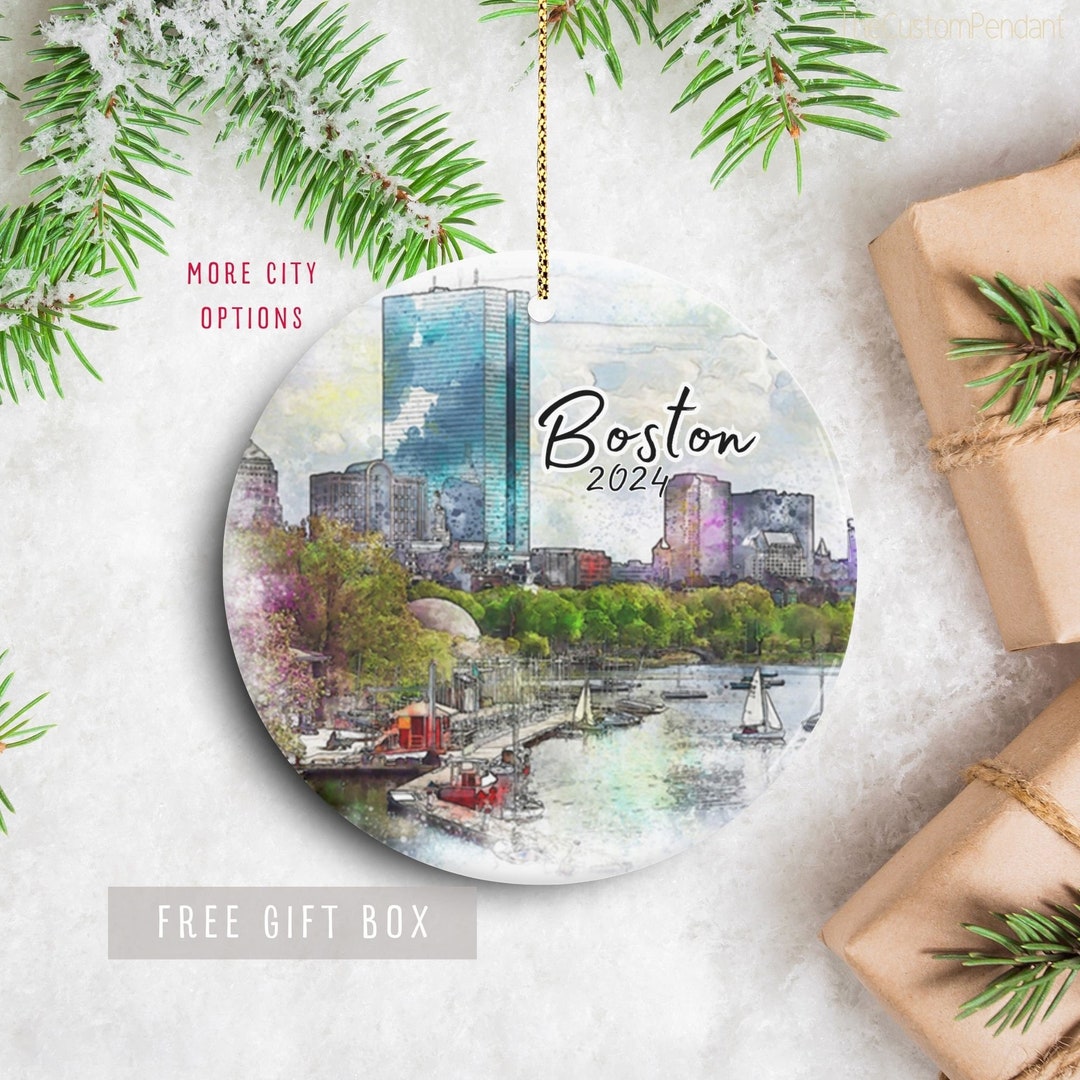 Boston Skyline Ornament, Boston City Ornament, Custom Boston Gift ...