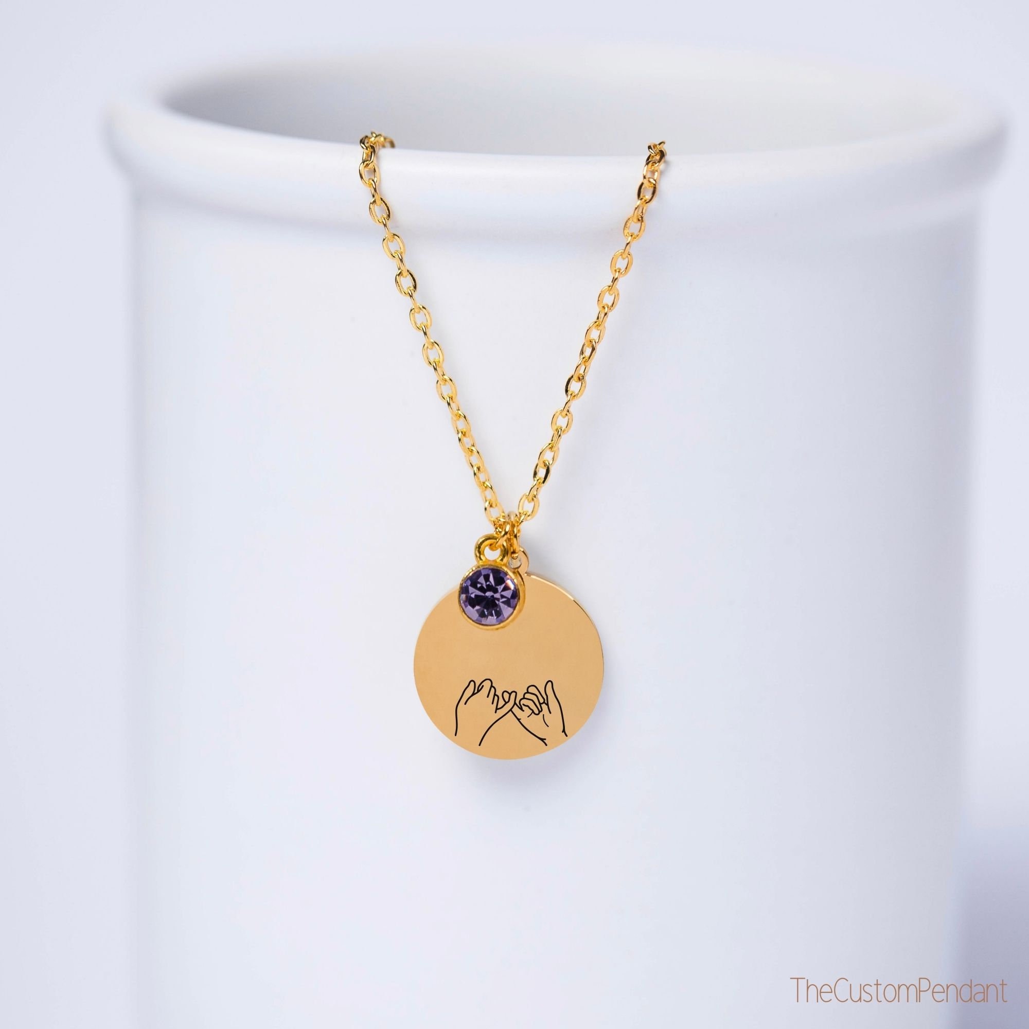 Pinky Promise Necklace, Hand Gestures Necklace, Sign Language Necklace ...