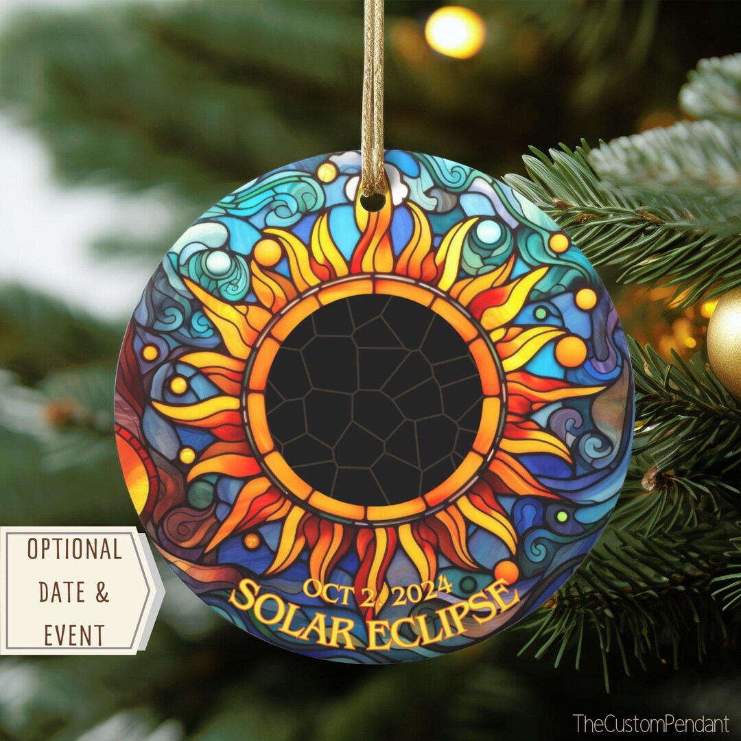 Personalized Solar Eclipse Ornament 2024, Annular Eclipse Ornament ...