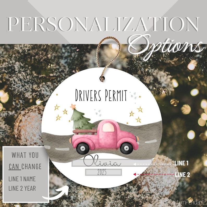 Driver Permit Ornament, Driving Milestone Keepsake, Teen Driver ...