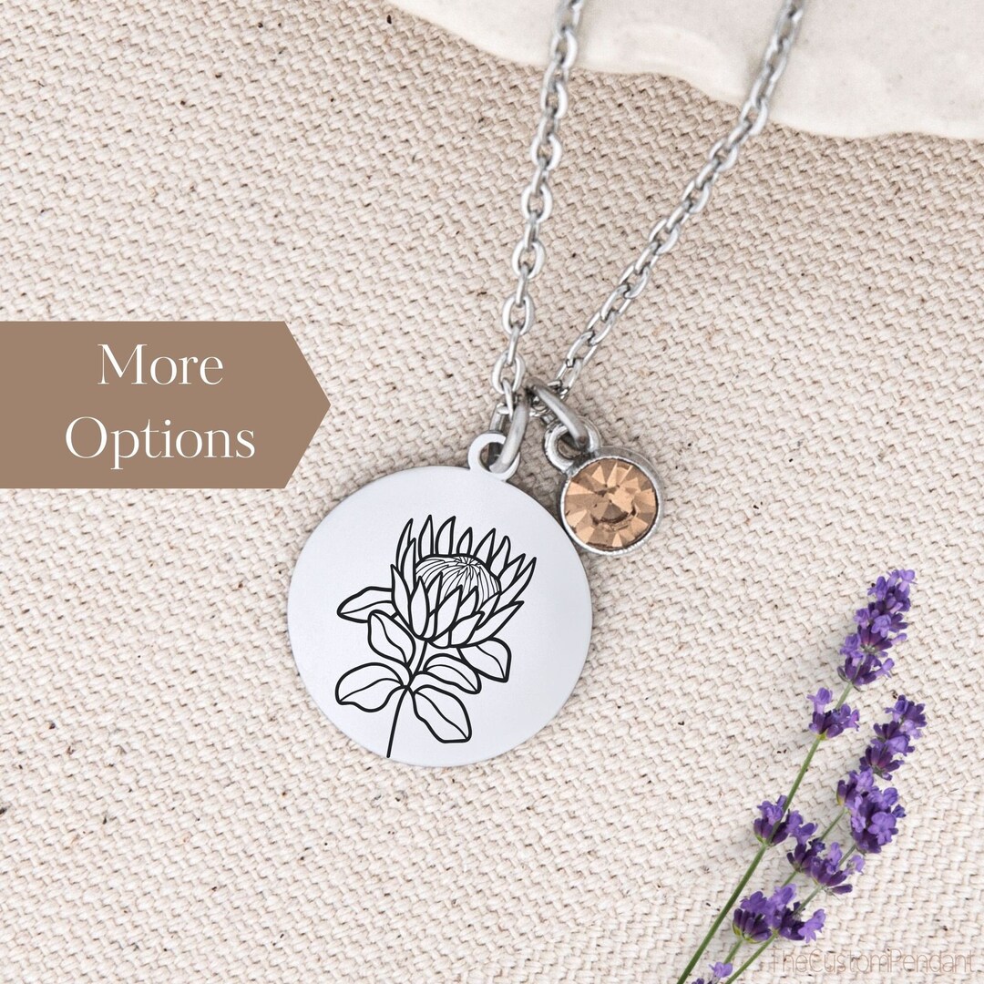PROTEA FLOWER NECKLACE for Women, Gift for South African, Banksia ...