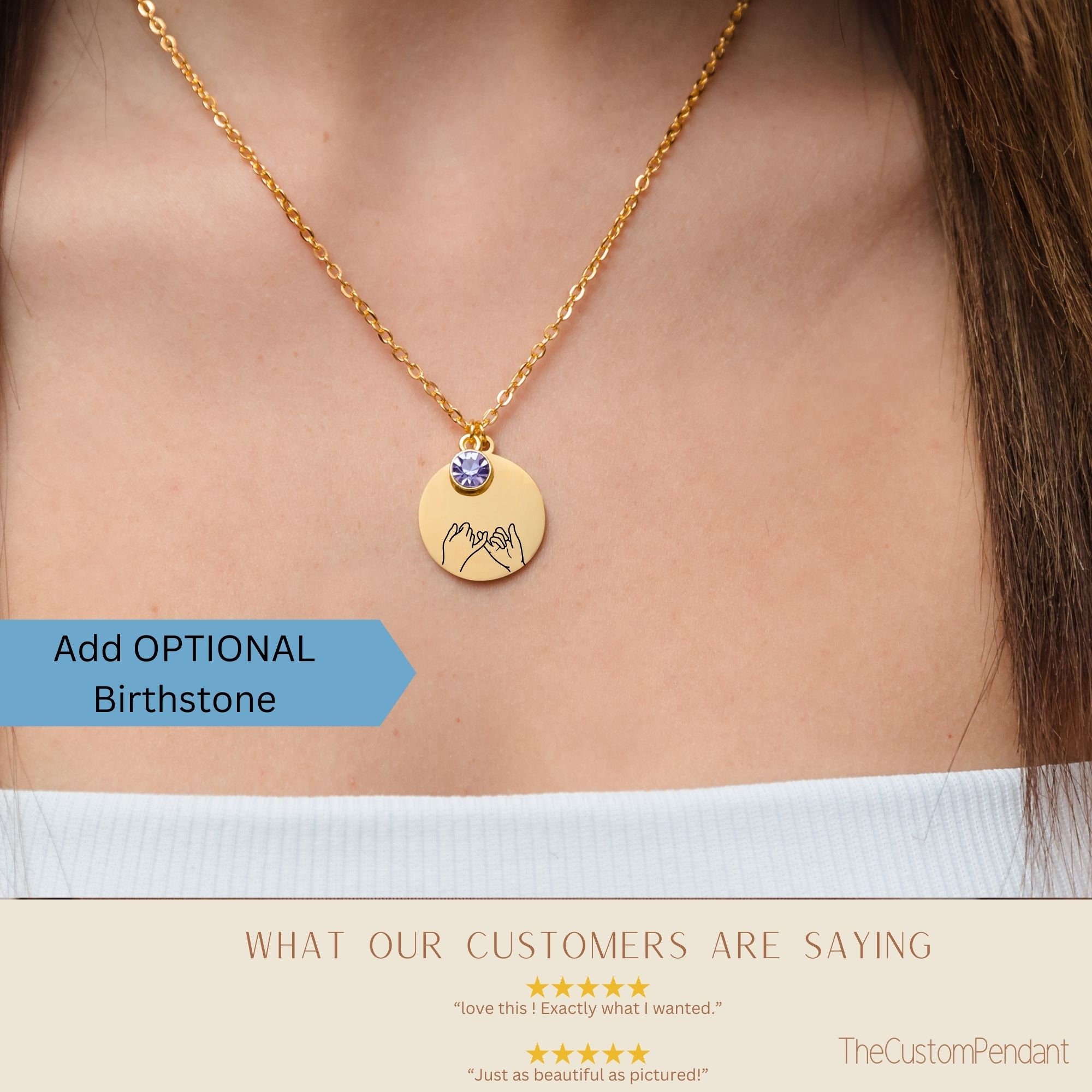 Pinky Promise Necklace, Hand Gestures Necklace, Sign Language Necklace ...