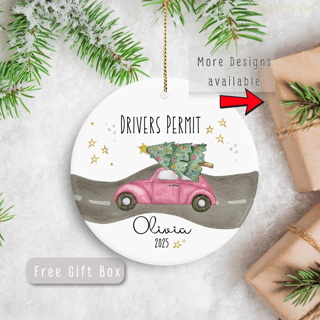 Driver Permit Ornament, Driving Milestone Keepsake, Teen Driver ...